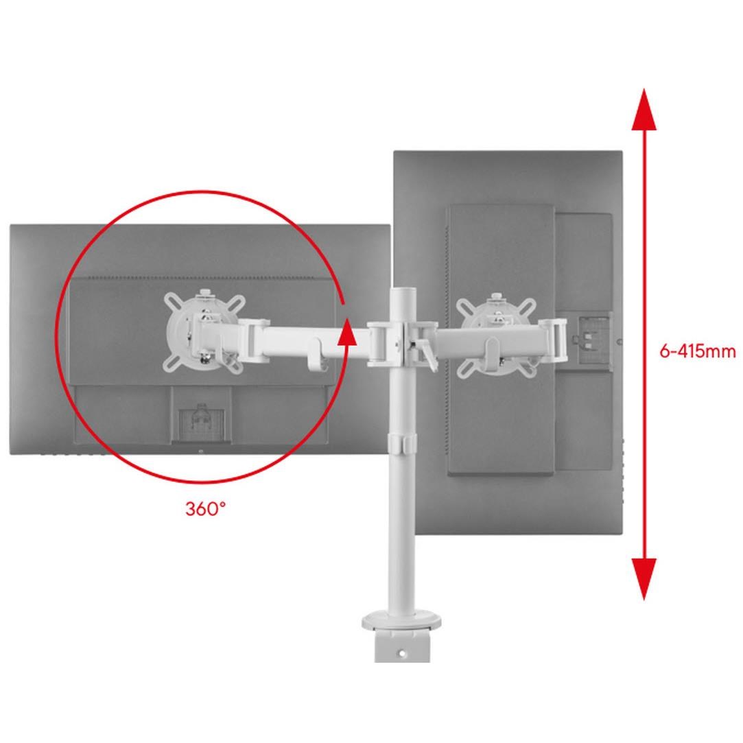 Monitor Mounts & Stands - ONE FOR ALL - SMART DUAL ARM WHITE - JB ...
