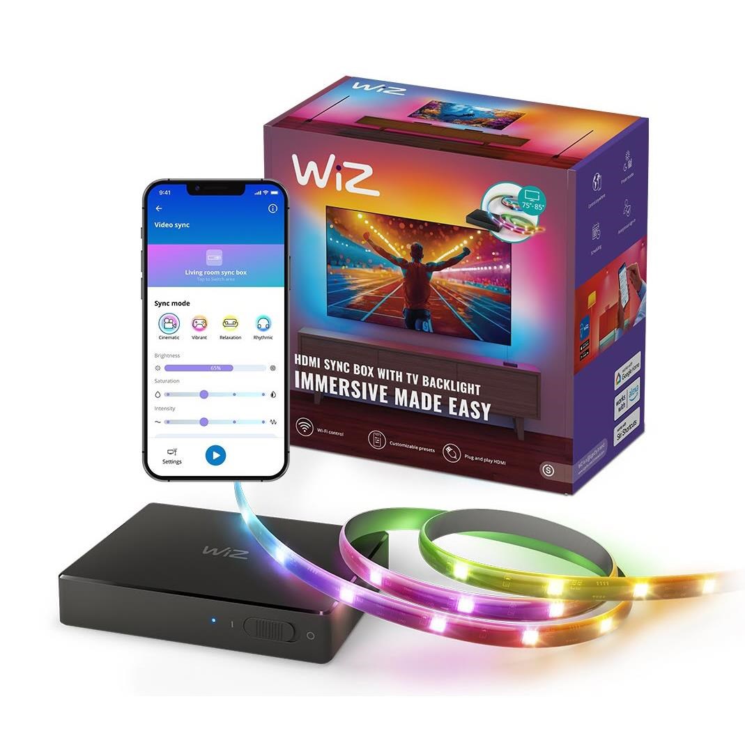 Smart Lighting - WIZ HDMI SYNCBOX TV BACKLIGHT75'-85' TV - JB Corporate ...